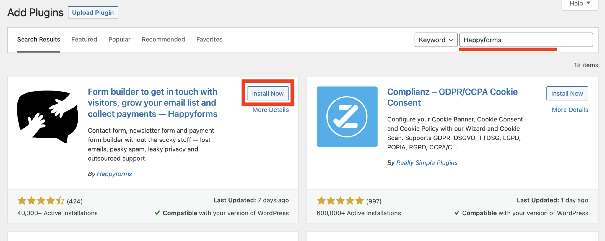 How to add a contact form in WordPress - Happyforms