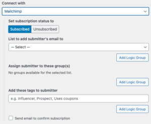 How to connect email marketing software to WordPress forms